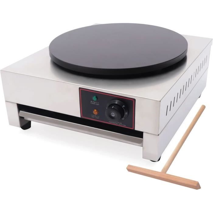 Crêpière électrique Plaque de Cuisson 1700 W Commercial Crêpière Table de Cuisson 16'' Grande ...