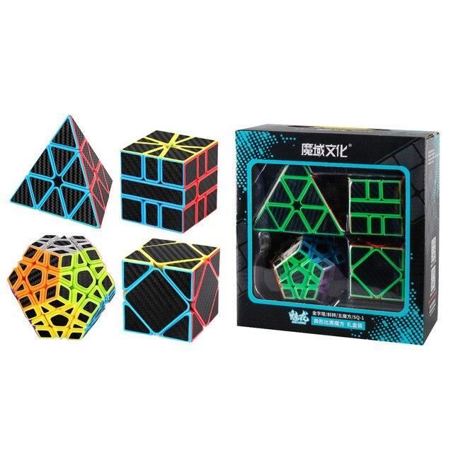 CASSE-TETE,F--Cube pyramide SQ1 Megaminx, 4 pièces, 2x2 3x3x3 4x4 5x5, Puzzle professionnel ...