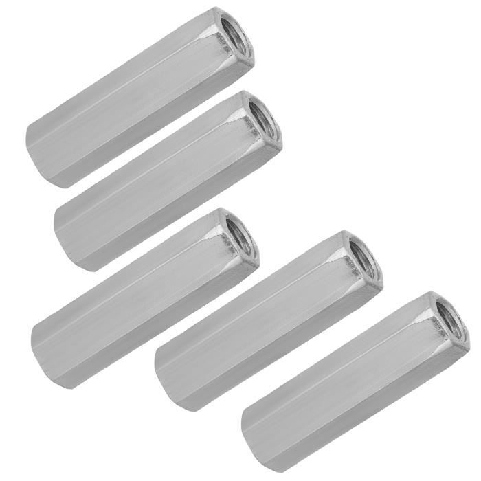 Zerone écrous longs 5 pièces en acier zingué M10 * 40/50 écrou ...