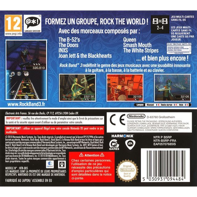 ROCK BAND 3 / Jeu console DS - Cdiscount Jeux vidéo