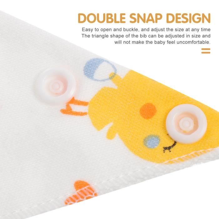 Bibs: 8pcs dessin animé coton réutilisable First Bandana Bib bave Bibs ...
