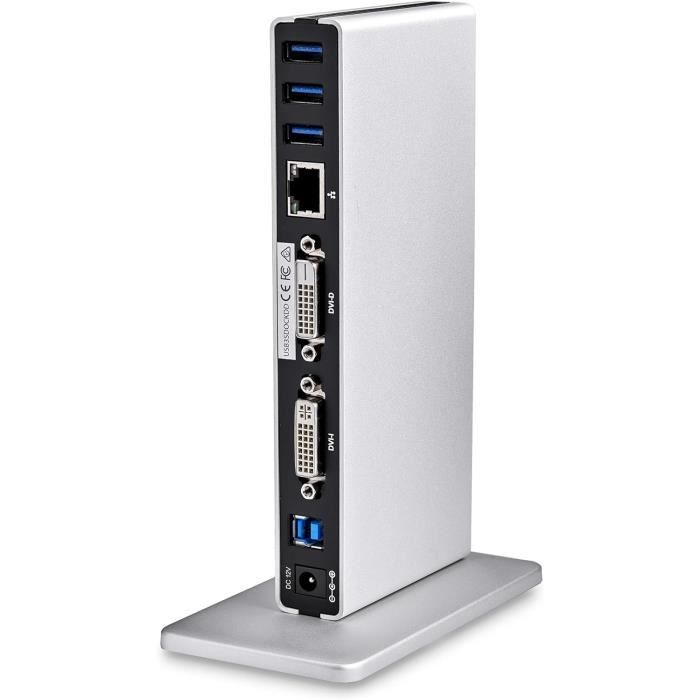 Station D'Accueil Usb 3.0 Pour Deux Écrans Avec Adaptateurs Dvi Vers ...