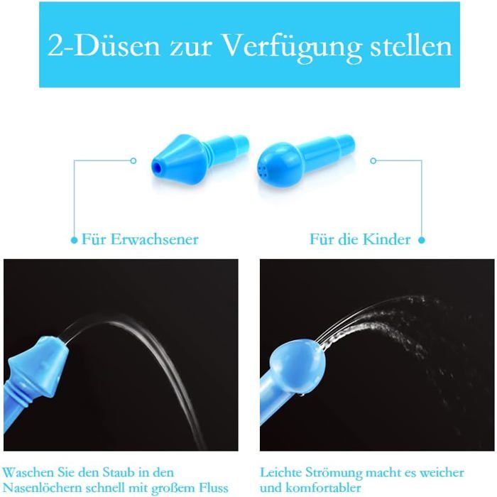 WATERPULSE Neti Pot Sinus Douche nasale avec sel 300 ml avec 10 sachets ...