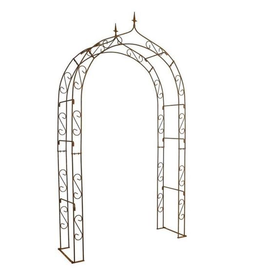 Arceau de jardin - ESTEXO - Arc de roses Romantik - Métal - Marron ...