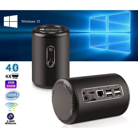 Windows 10 Smart Mini PC Intel Atom Quad Core Bay Trail WiFi & Bluetooth 4,0 - Cdiscount ...
