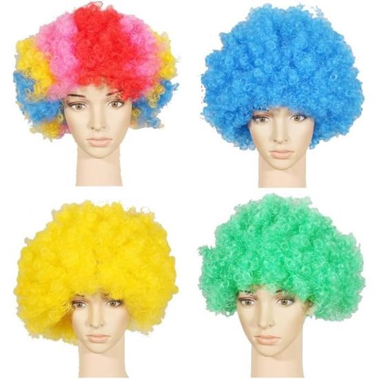 Perruque De Clown, Perruque Clown Enfant, Perruque De Clown Multicolore ...