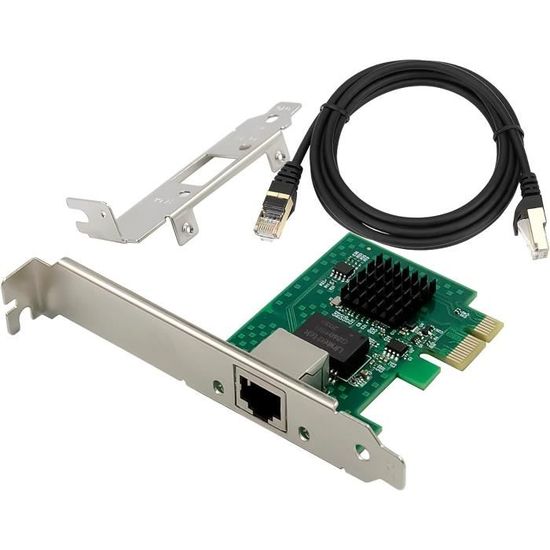Adaptateur réseau PCIe 3.1 2.5GBase-T avec Intel I225-V + câble ...