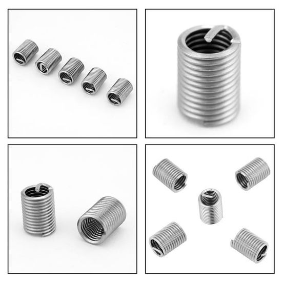 Insert de filetage - YOSOO - M6 x 1,0 x 2,5 - Acier inoxydable SS304 ...