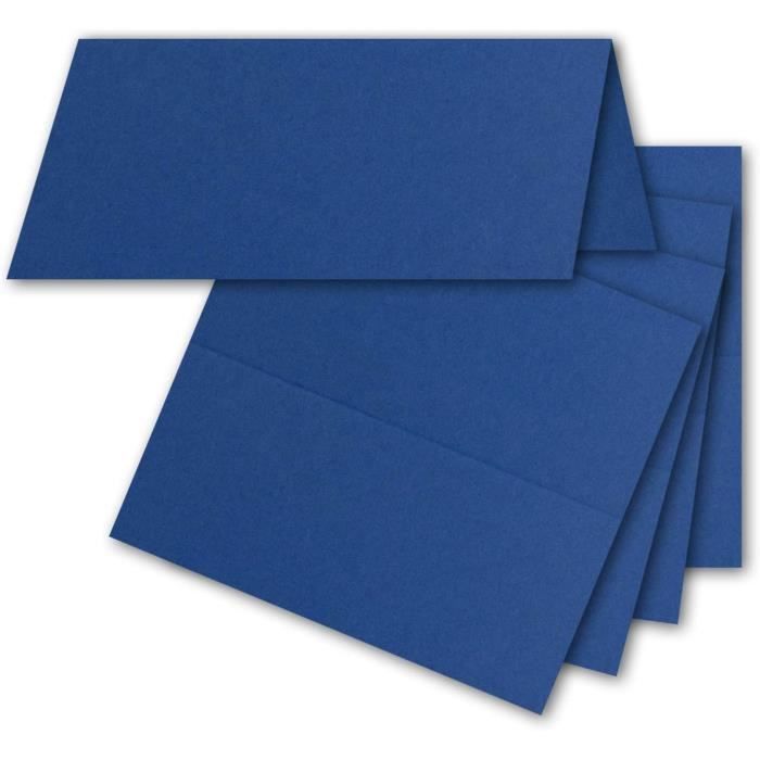 Lot de 700 cartons de table bleu nuit (bleu) 4,5 x 10 cm vierges Cartes ...