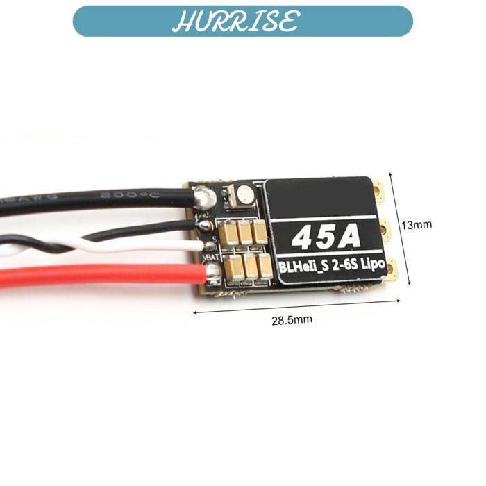 HURRISE 45A ESC BLHeli_S 2-6S LED RGB Programmable - 4pcs Drone ...