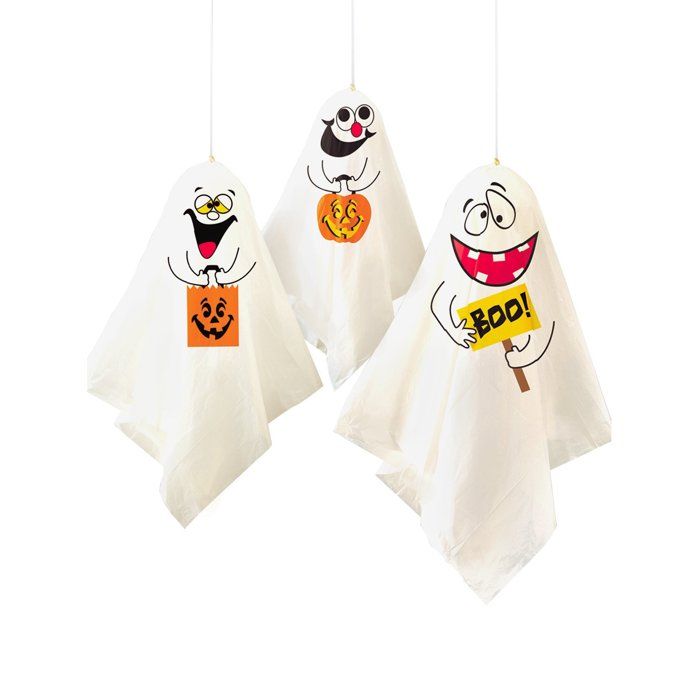 3 Fantômes à suspendre Halloween - Blanc - Cdiscount Maison