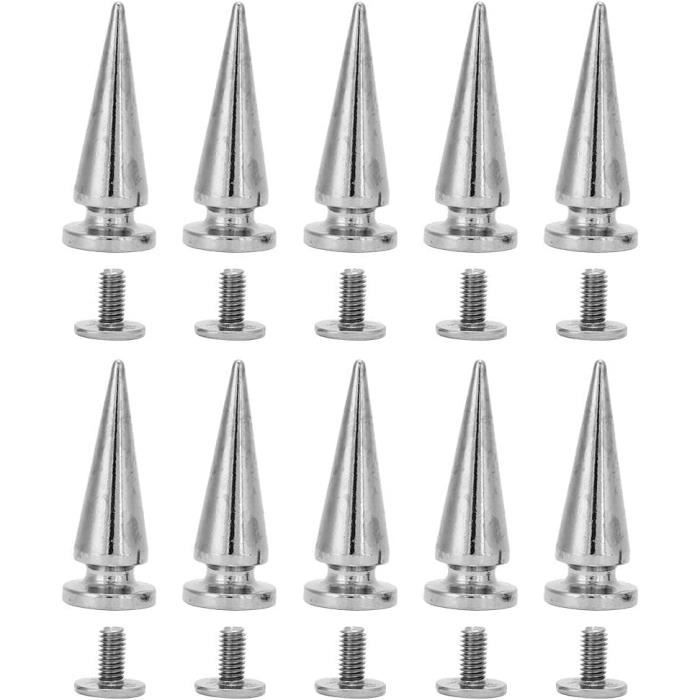 Rivet Punk, Rivets à Pointes Punk Argent Rivets, pour Cuir Rivets Cône ...