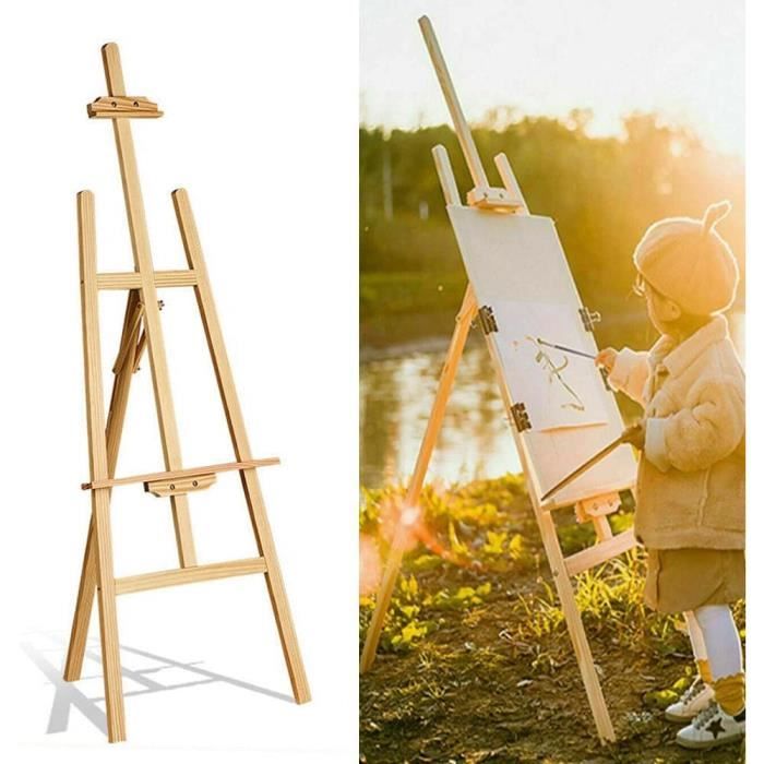 Grand Chevalet D'Atelier Chevalet D'Artiste – Chevalet Trépied En Bois ...