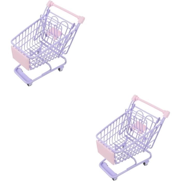 2 Pièces Mini-Caddie Mini Caddie Jouet Caddie En Métal Petit Panier ...