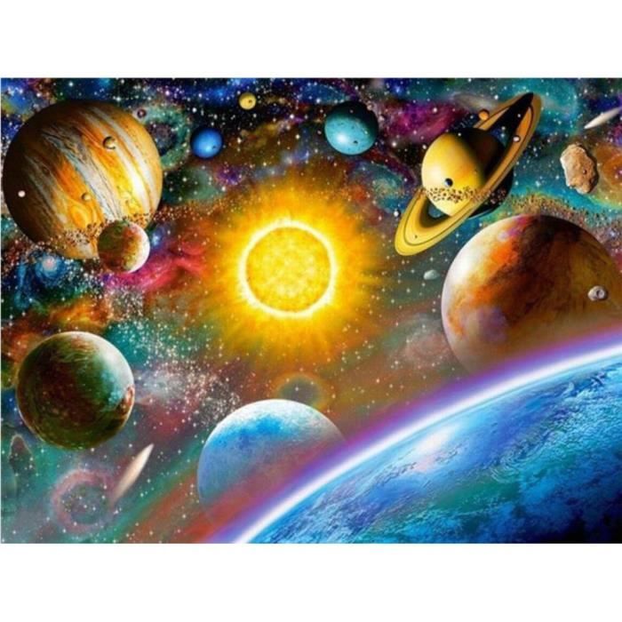 Diy 5D Diamond Painting Univers Scener Planète Kits De Broderie Diamant ...