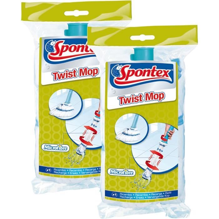 Lot de 2 Recharges pour Balai Twist Mop A330 - Cdiscount Maison