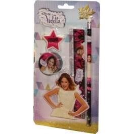 VIOLETTA SET PAPETERIE 4 PIECES- FOURNITURES SCOLAIRES - Cdiscount ...