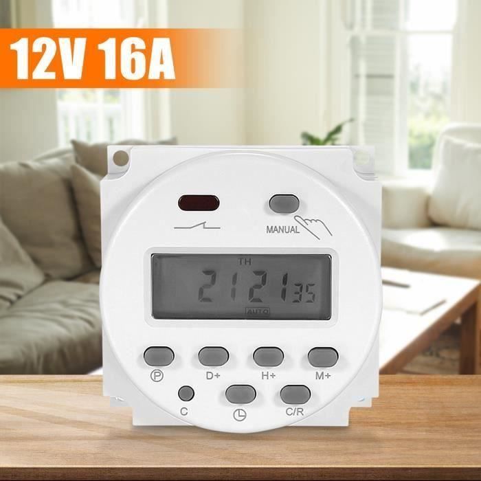 Minuterie Digital Temp Programmateur Relais Commutateur Contrôle12V My09199 - Cdiscount Bricolage