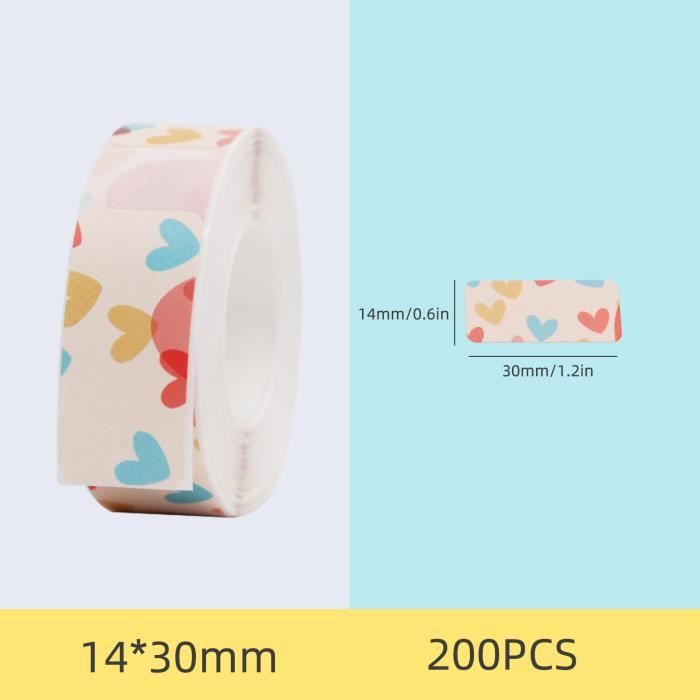 Gommette,Étiquettes autocollantes étanches, 200 feuilles-rouleau ...