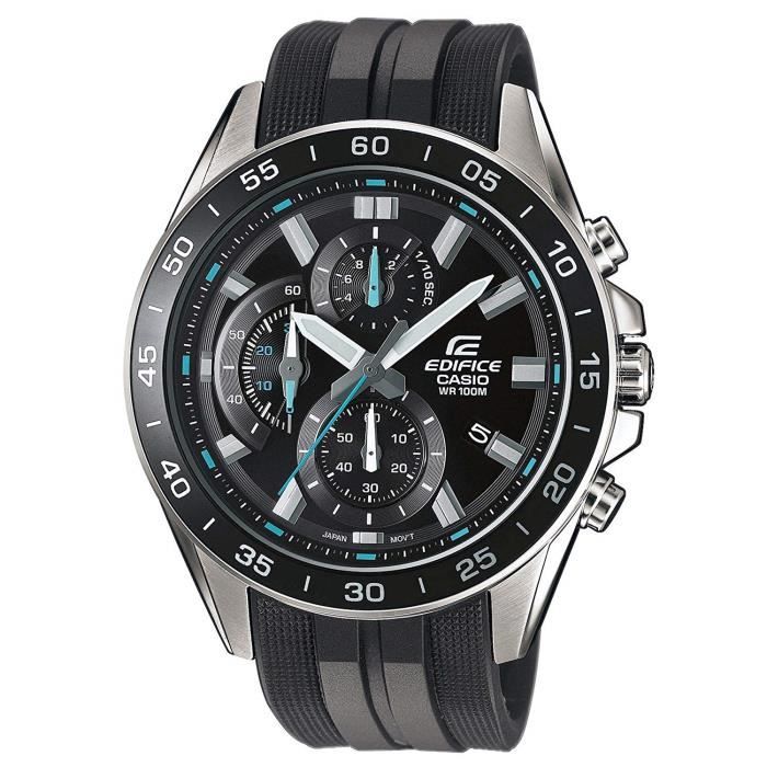 Montre - Casio - Edifice - Acier - Étanchéité 10 Atm - Analogique Noir ...