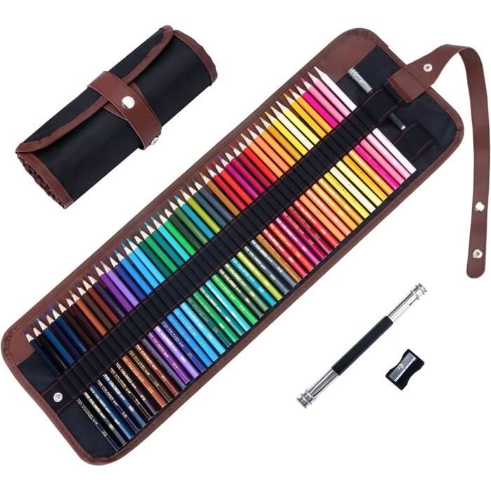 Crayon De Couleurs Kit Dessin Professionnel, 48Pcs Peinture Et Croquis Crayons De Coloriage ...