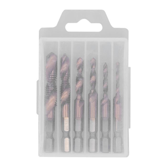 Cikonielf foret de taraudage 6 Pièces Foret de Taraud avec Boîte en ...