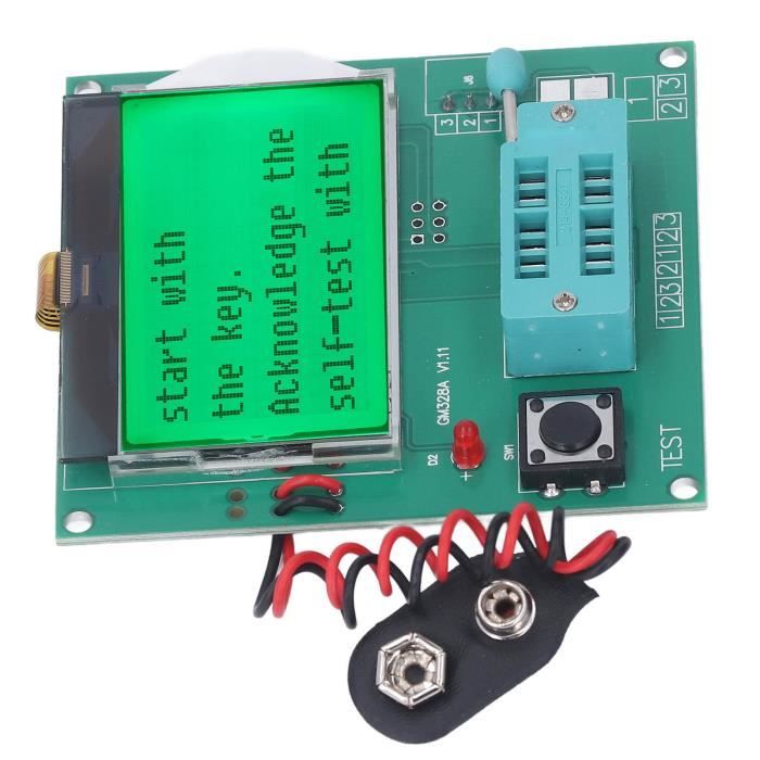 Cikonielf Transistor Meter Transistor testeur LCD condensateur ...