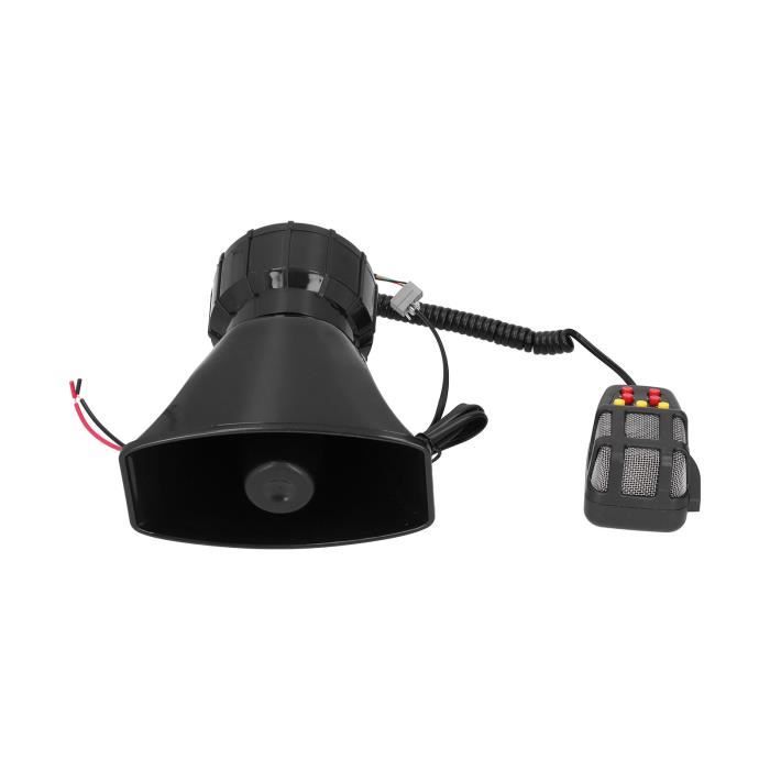 Dilwe Klaxon d'alarme de voiture Klaxon de Voiture 12V 100W, Micro PA ...