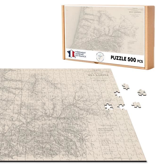 Puzzle Classique 500 pièces 40 Landes Département Carte Ancienne France ...
