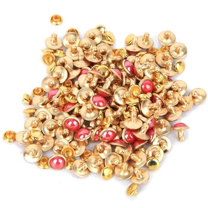 HURRISE Rivet de bricolage 100 ensembles de rivets quincaillerie ...