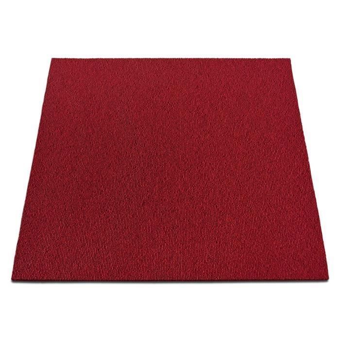 Dalles de moquette Antistatiques et absorbant les sons Lyon Rouge 50 x ...