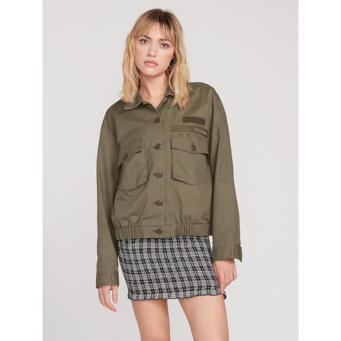 Veste Volcom Army Whaler Army Green Combo Femme Vert - Cdiscount Sport
