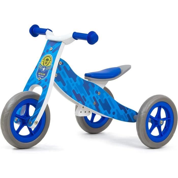 Cool Draisienne 2 En 1 Vélo En Bois Blue Army Tricycle Pour Enfants ...