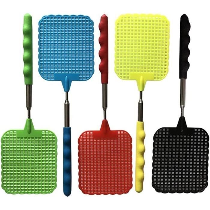 5 Pièces Tapette à mouches Mouches télescopique, 5 couleurs, 26-73cm69 ...