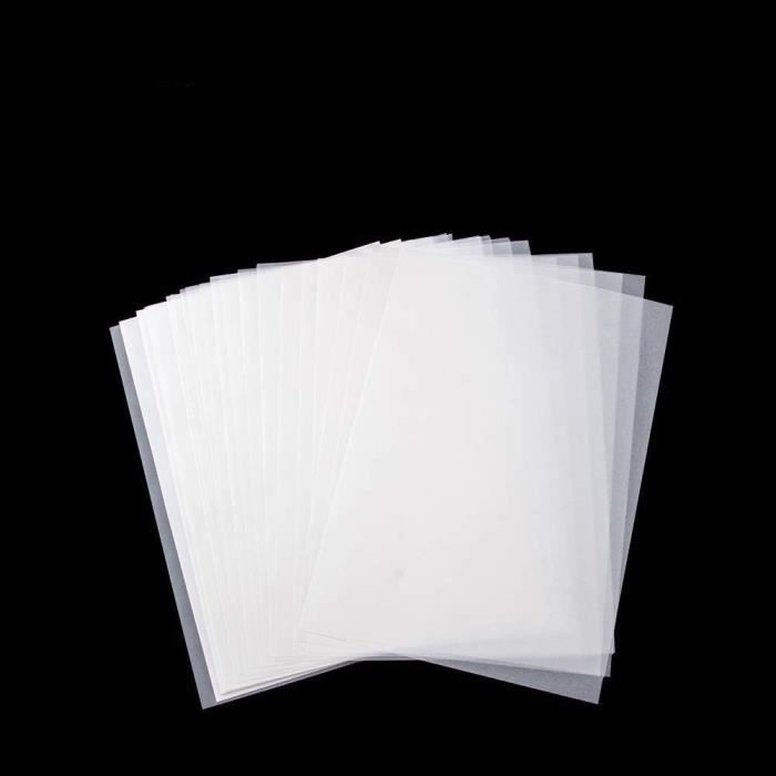 Lot de 100 feuilles de papier transparent imprimable blanc Pergamine ...