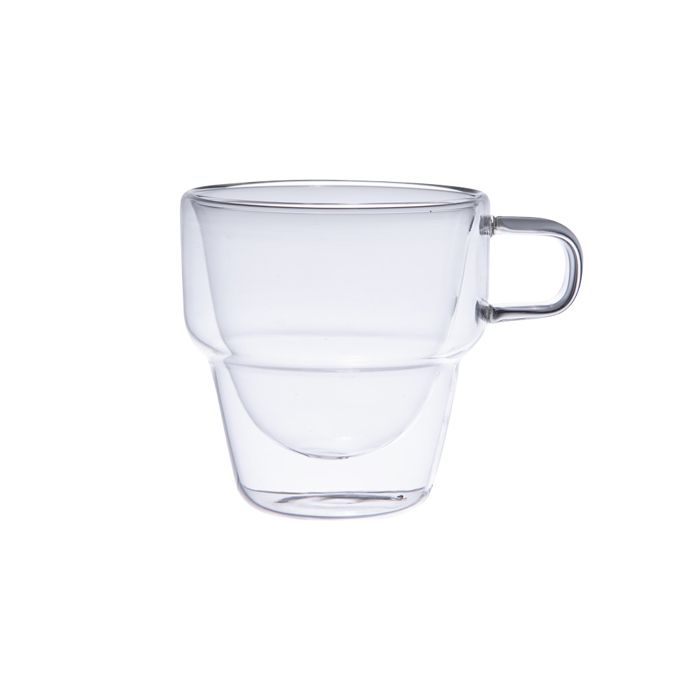 Set de 6 tasses à café 10 cl Sao double paroi en verre borosilicate ...