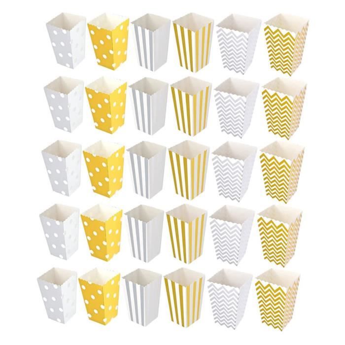 30 Pièces Boîtes De Pop-Corn Boîte De Pop-Corn Boîte Vintage Contenants ...