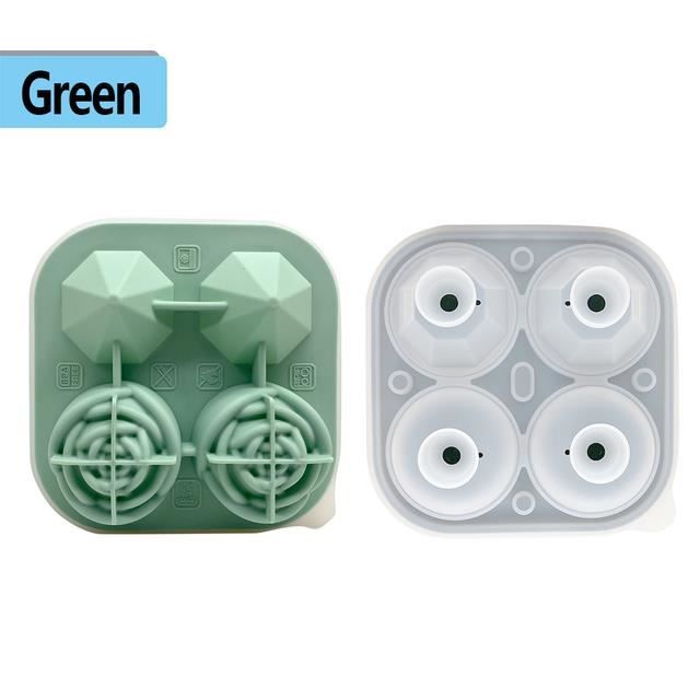 Cuillère à glace,green--Plateau à glaçons en diamant en forme de Rose ...