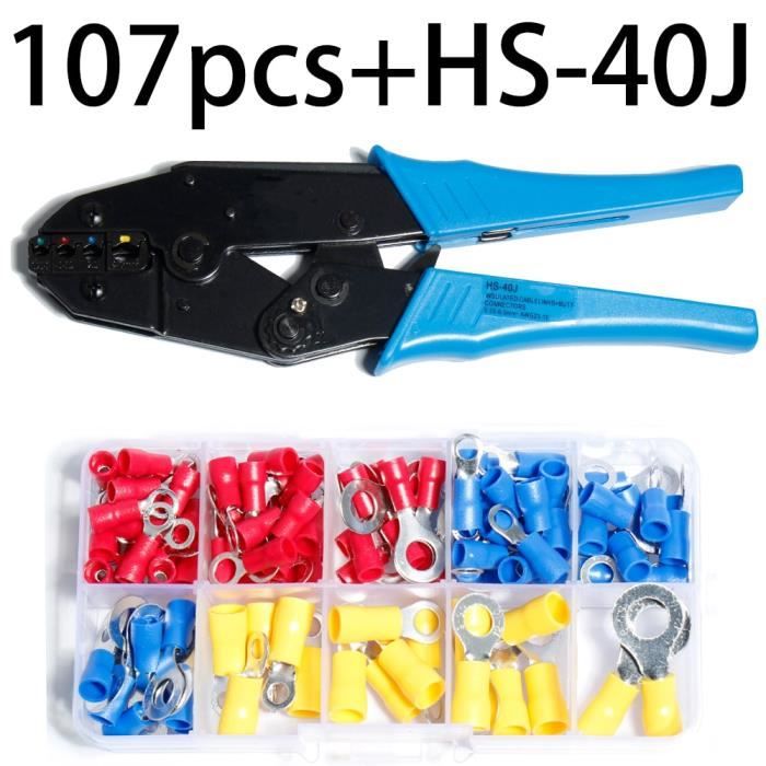 COSSE ELECTRIQUE,107pcs HS-40J--Pince à sertir, connecteur de bornes, anneau de pelle électrique ...