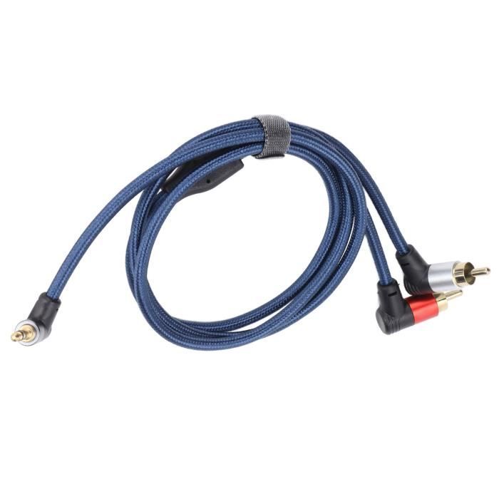 LMC-câble stéréo auxiliaire de voiture 3.5mm mâle à 2RCA mâle ...
