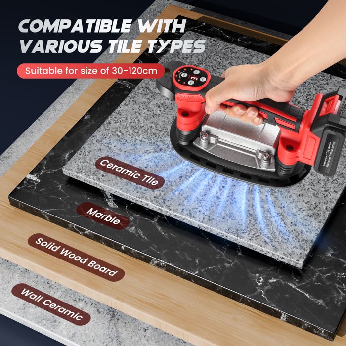 Ventouse Vibrante Carrelage Sans Fil - Machine de Nivellement avec ...