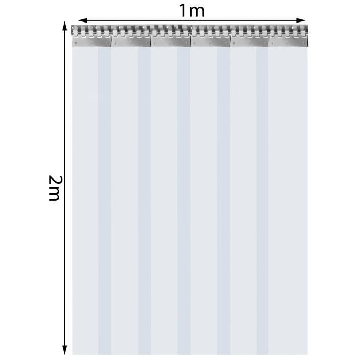 Rideau à Lanières Lamelles en PVC - VEVOR - 6 PCS 1x2m Rideaux Coupe ...