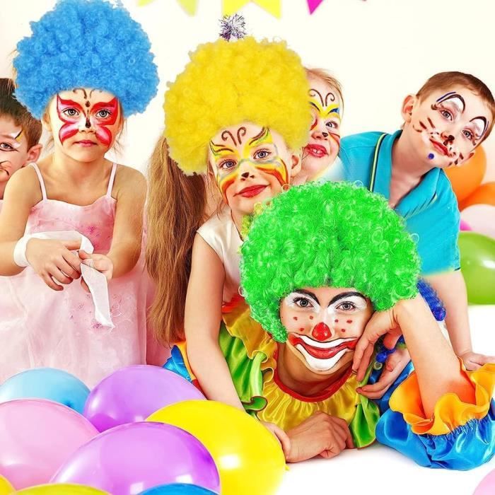 Perruque De Clown, Perruque Clown Enfant, Perruque De Clown Multicolore ...