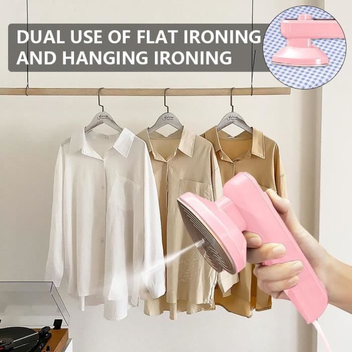 Mini Fer À Repasser De Voyage 30W, Mini Fer À Repasser À Vapeur Portable Avec Réservoir Deau De ...