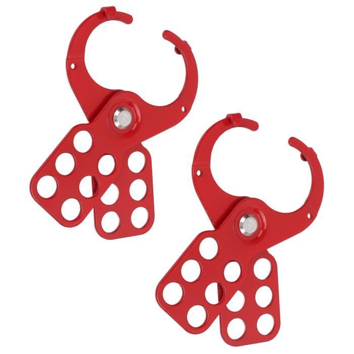 Zerone moraillon d'étiquette 6 trous Lockout Tagout Safety Hasp Lock ...