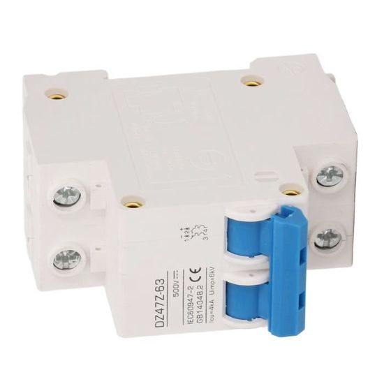 EJ.life petit disjoncteur 2P 2P Mini DC Disjoncteur 4kA Icu 6kV Uimp Système solaire PV à ...