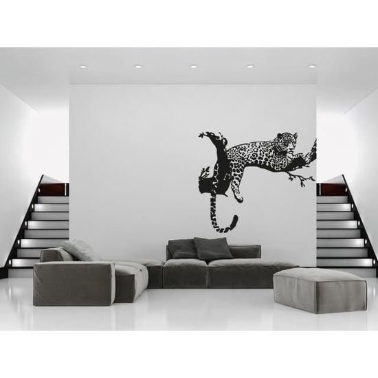 Sticker Panthère - noir - 80x60cm - Cdiscount Maison