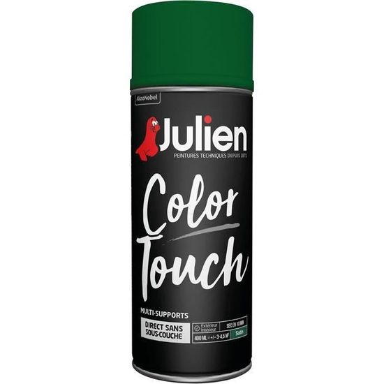 Bombe peinture - JULIEN - Color Touch - 400 mL - Vert basque - Satiné ...