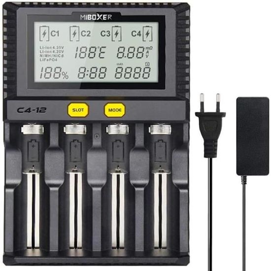 Chargeur de Batterie Rapide MiBOXER 3 A - Charge Rapide - AA AAA D ...