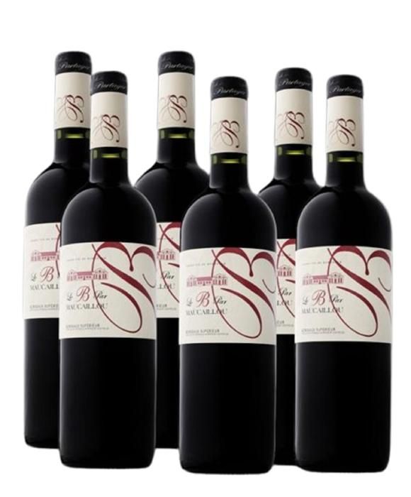 Vin rouge B par Maucaillou 2021 Bordeaux supérieur AOC, 6 x 75 cl - La ...